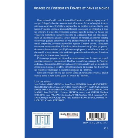 Visages de l'intérim en France et dans le monde - François Michon ...