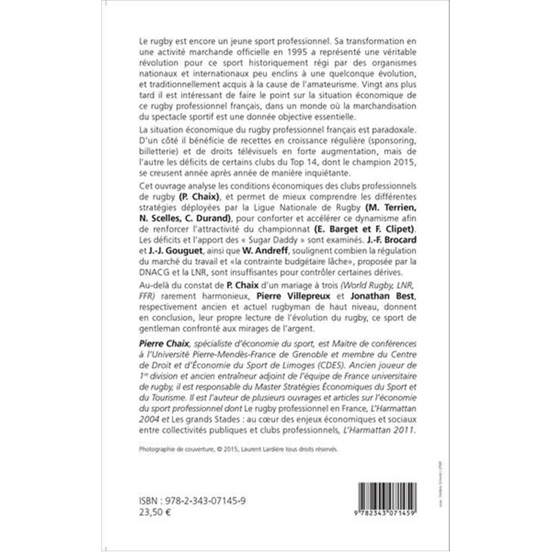 Le nouveau visage du rugby professionnel français - Pierre Chaix | Isleden