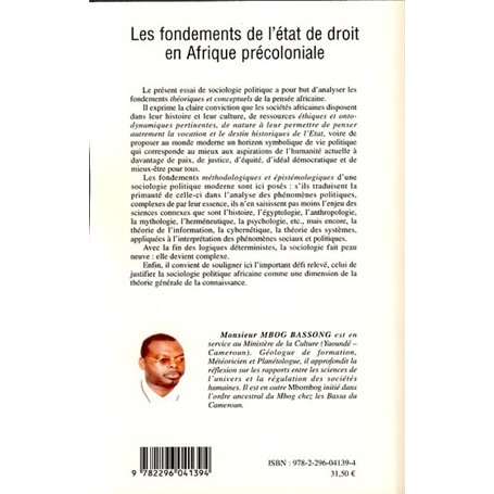 Les fondements de l'état de droit en Afrique précoloniale - Mbog Bassong | Isleden