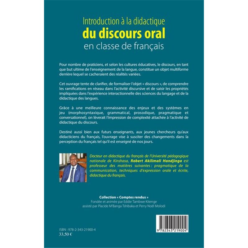 Introduction à la didactique du discours oral en classe de français ...