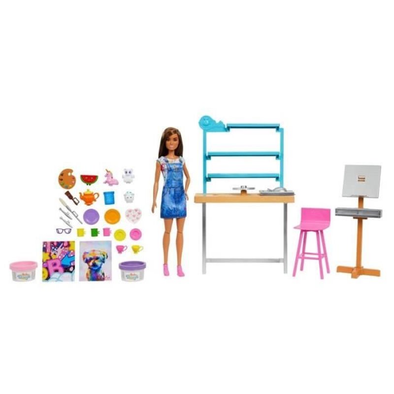 Barbie Bien-etre Coffret Atelier d'art créer et se détendre, avec ...