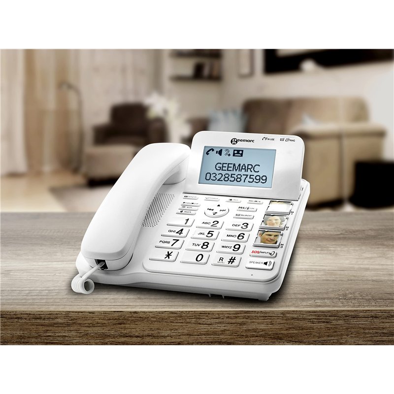 Geemarc CL595 - Téléphone Fixe pour Personnes Âgées avec Vol | Isleden
