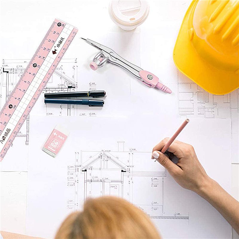 Srup 8 Pièces Géométrie Compas Maths, dessin de la Géométrie | Isleden