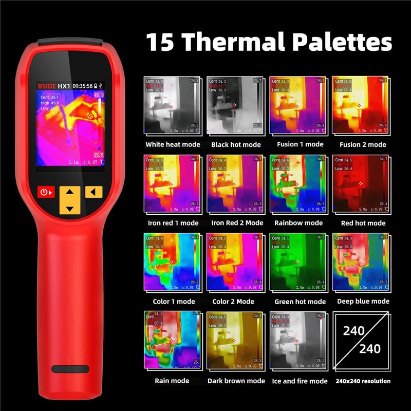 BSIDE Caméra Thermique Infrarouge 240x240 Résolution IR Camé | Isleden