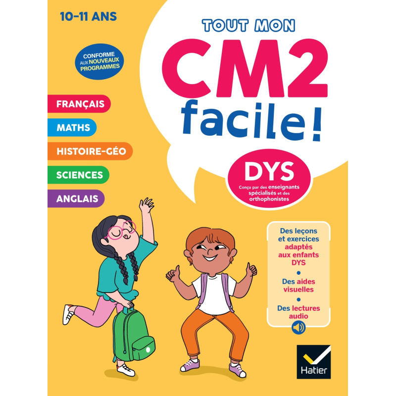 Mon CM2 facile ! Adapté aux enfants DYS ou en difficulté d'apprenti...