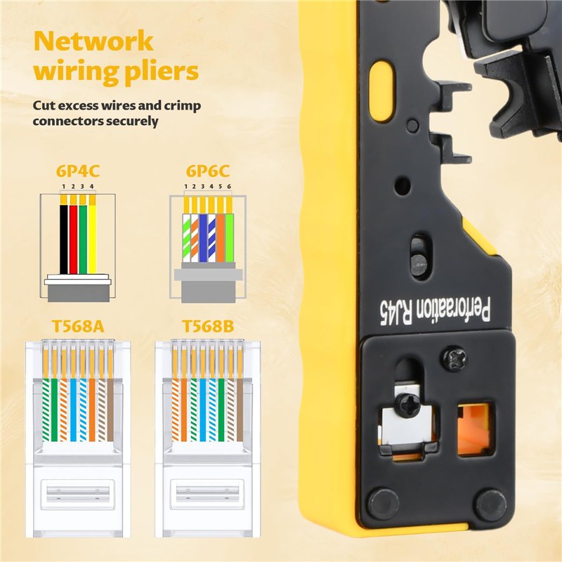 Pince à Sertir RJ45 Kit pour Connecteur Réseau CAT5/CAT5E/CA | Isleden