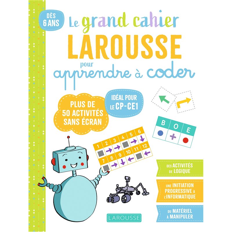 Mon Grand Cahier Larousse pour apprendre à coder dès le CP -Isleden