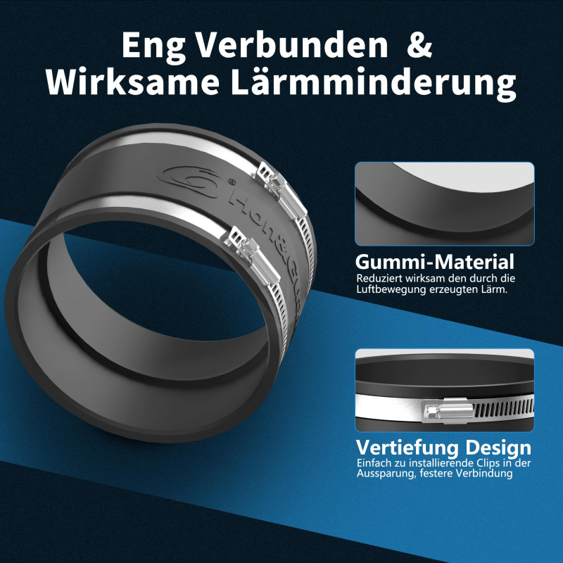 Hon&Guan Kit d'évacuation d'air 100 mm avec régulateur de vitesse ...