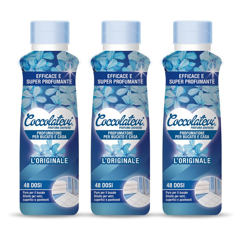 COCCOLATEVI Parfum de Linge l'Original, 3 flacons de 300 ml, Essence ...